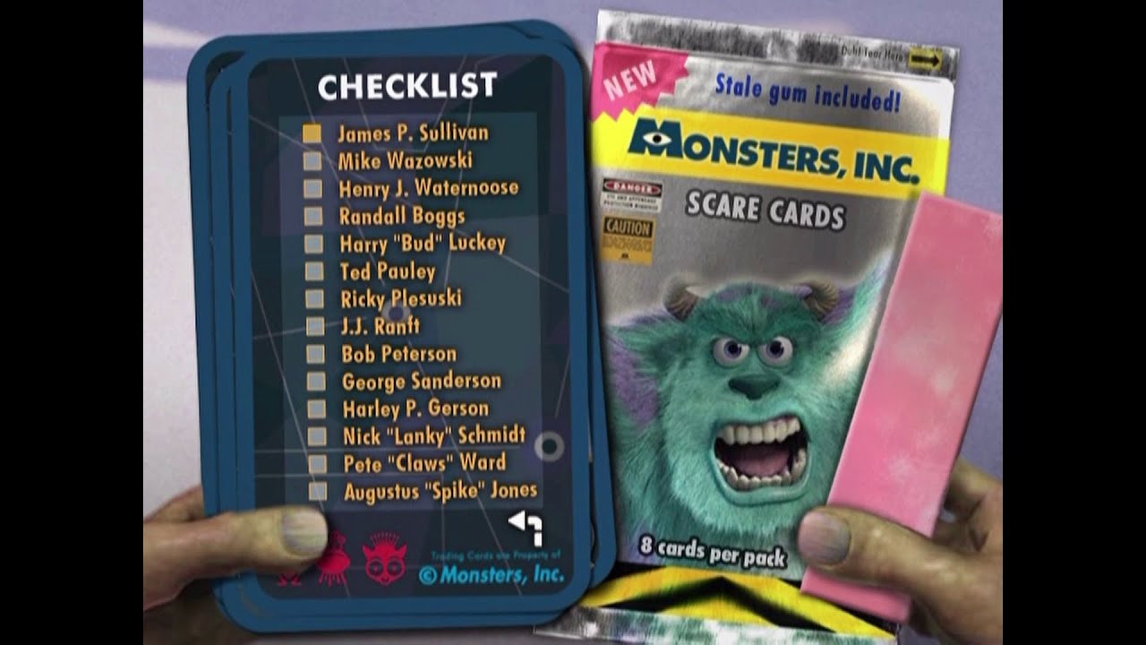 Monster's Inc Collector's Edition - Set Top Activity - Scarer Cards ...