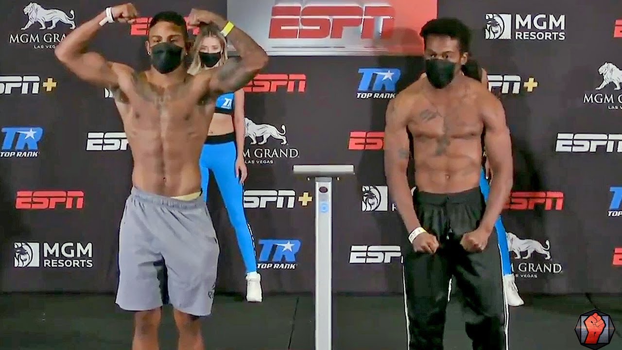 DONTE STUBBS VS. ISIAH JONES - FULL WEIGH IN AND FACE OFF VIDEO - YouTube