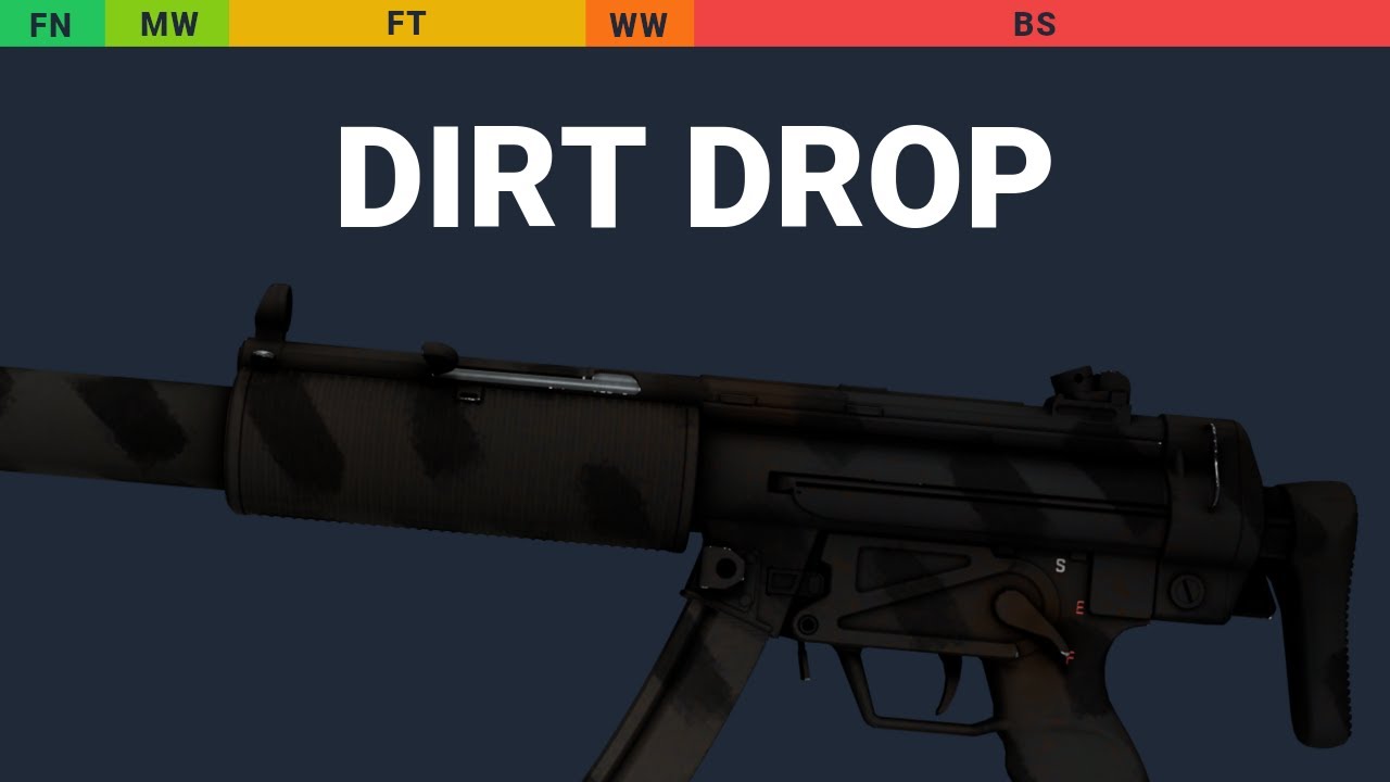 MP5-SD Dirt Drop - Skin Float And Wear Preview - YouTube