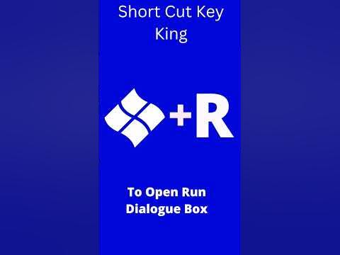 How to Open Run Dialogue box shortcut key, Run shortcut key - YouTube