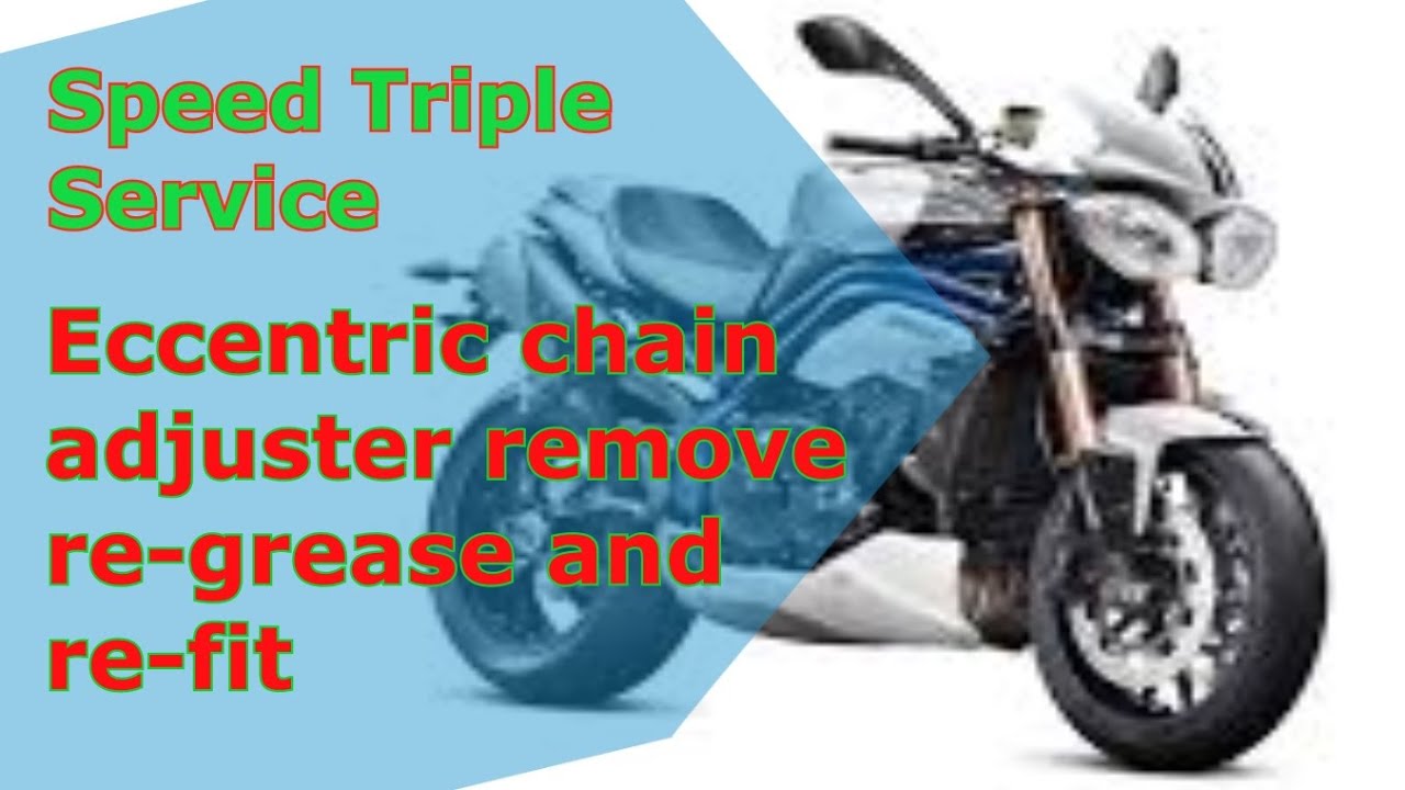 Speed Triple service - Eccentric chain adjuster remove & refit - YouTube