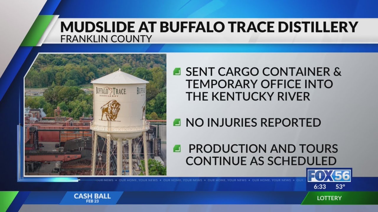Mudslide sends Buffalo Trace Distillery office, cargo container into ...