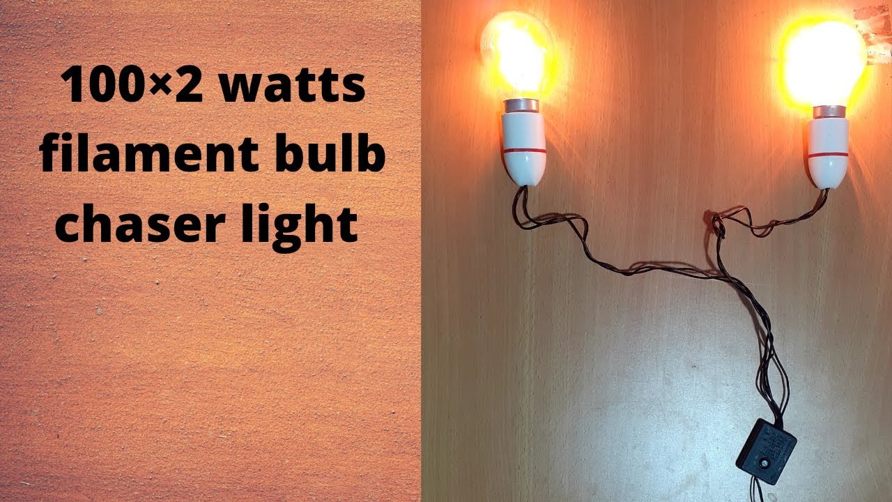 100*2 watts filament bulb chaser light - YouTube