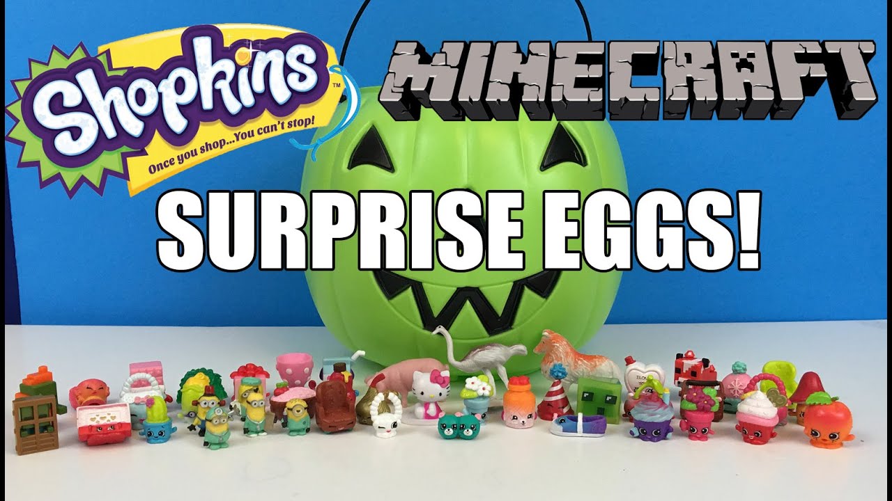 MEGA SURPRISE EGG HUNT! 43 eggs! Shopkins, Minecraft, Hello Kitty ...