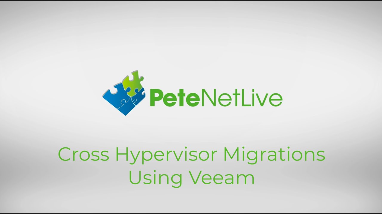 Cross Hypervisor Migrations with Veeam - YouTube