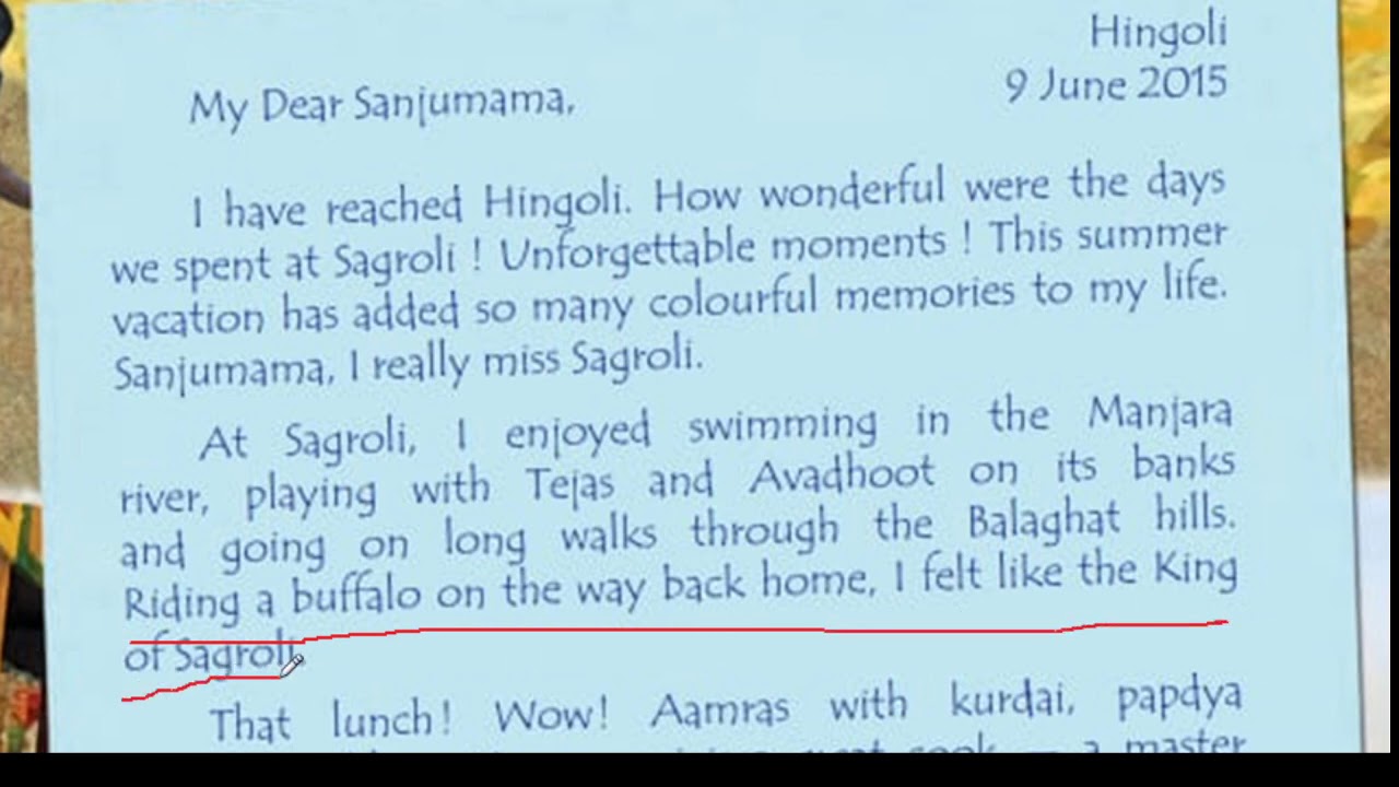 A letter from Hingoli marathi translation. - YouTube