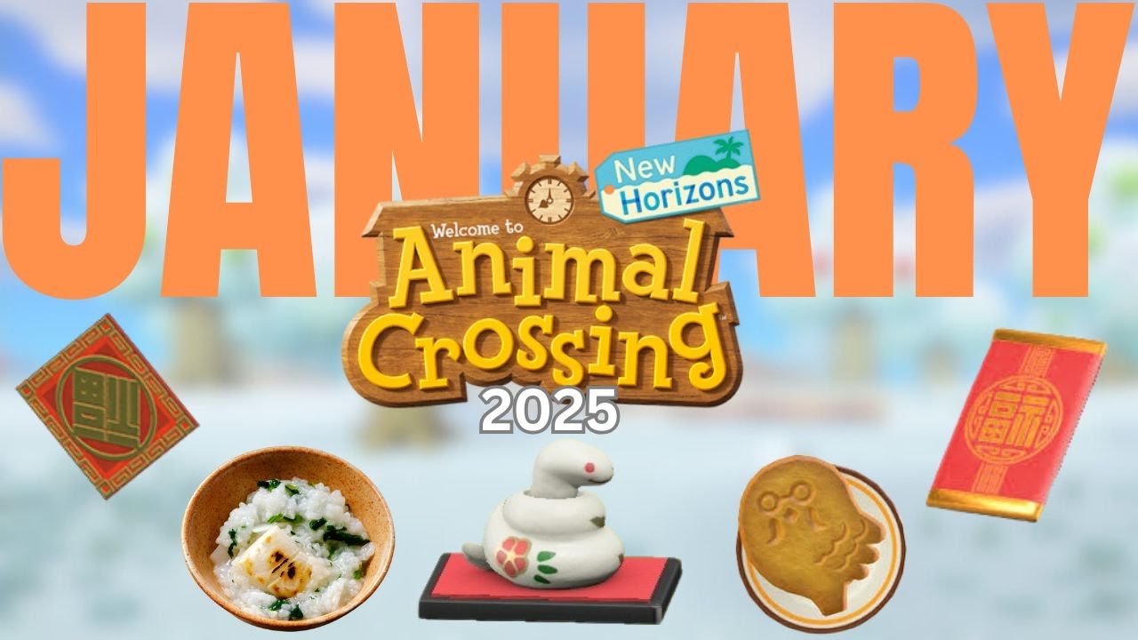 Animal Crossing New Horizon 2025 January Items and Events - YouTube