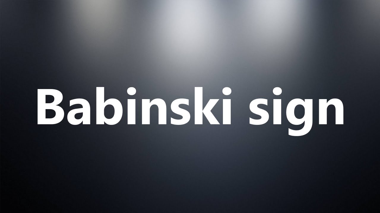 Babinski sign - Medical Meaning - YouTube