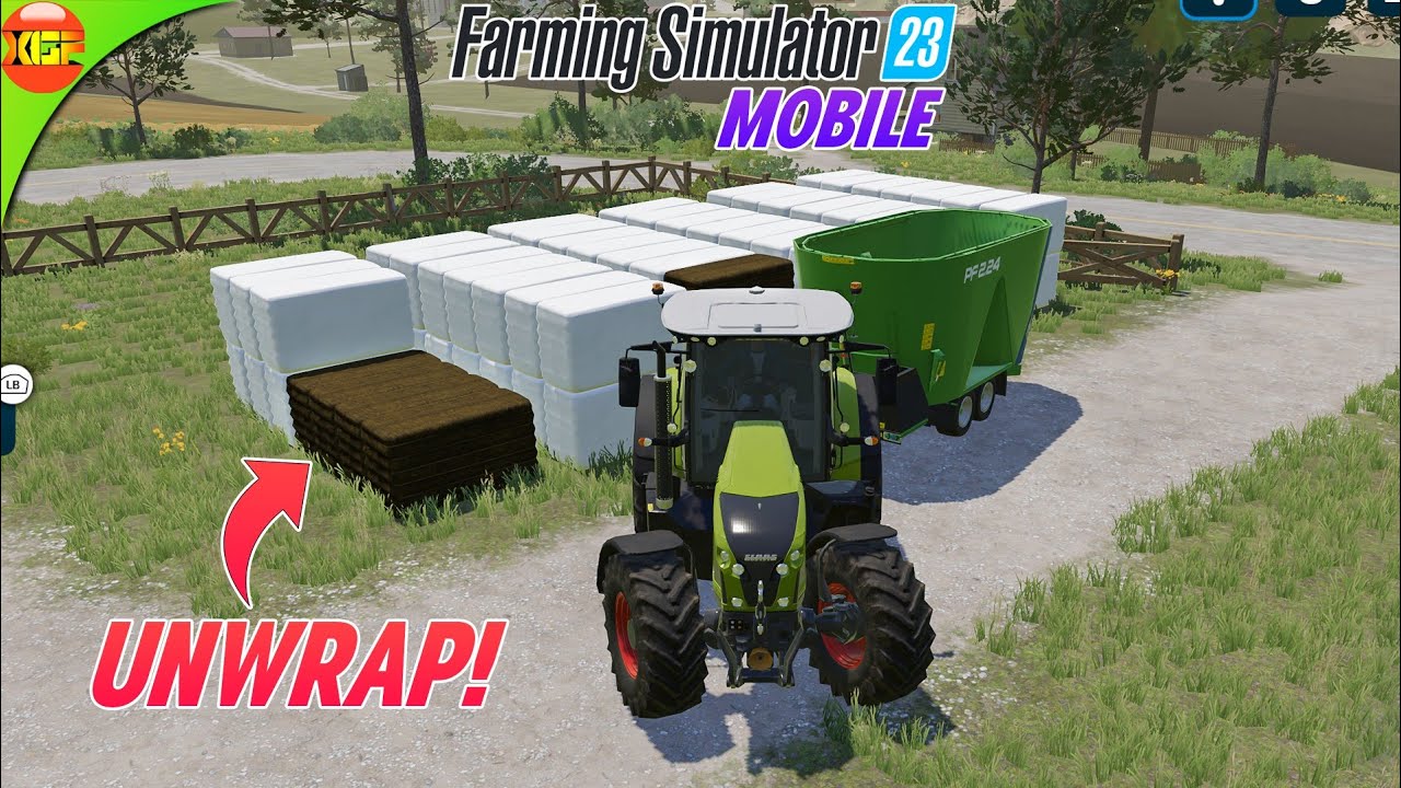 Unwrapping Silage Bales and Feeding to Cows | Farming Simulator 23 ...