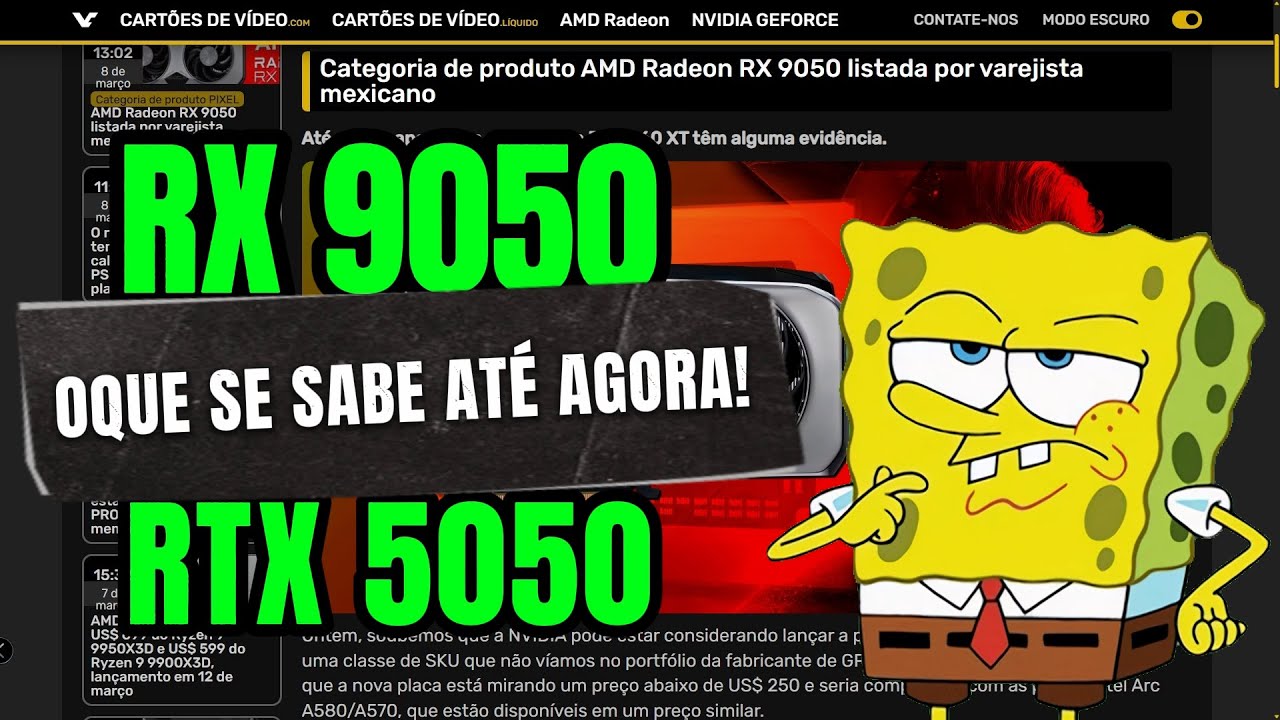 RX 9050 e RTX 5050 GPUs baratinhas chegando? #gpu #amd #nvidia #intel # ...