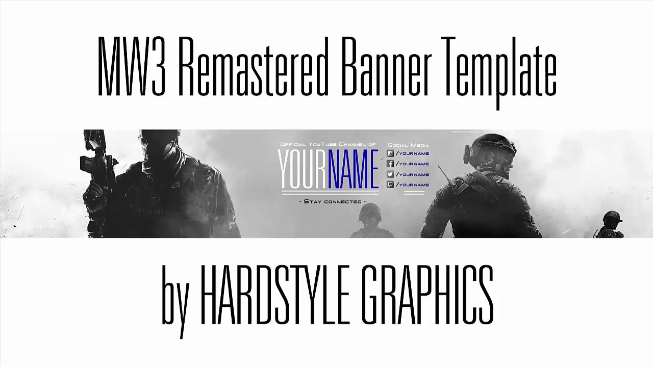 MW3 Remastered Banner Template +PSD Download︱by Hardsyle Graphics - YouTube