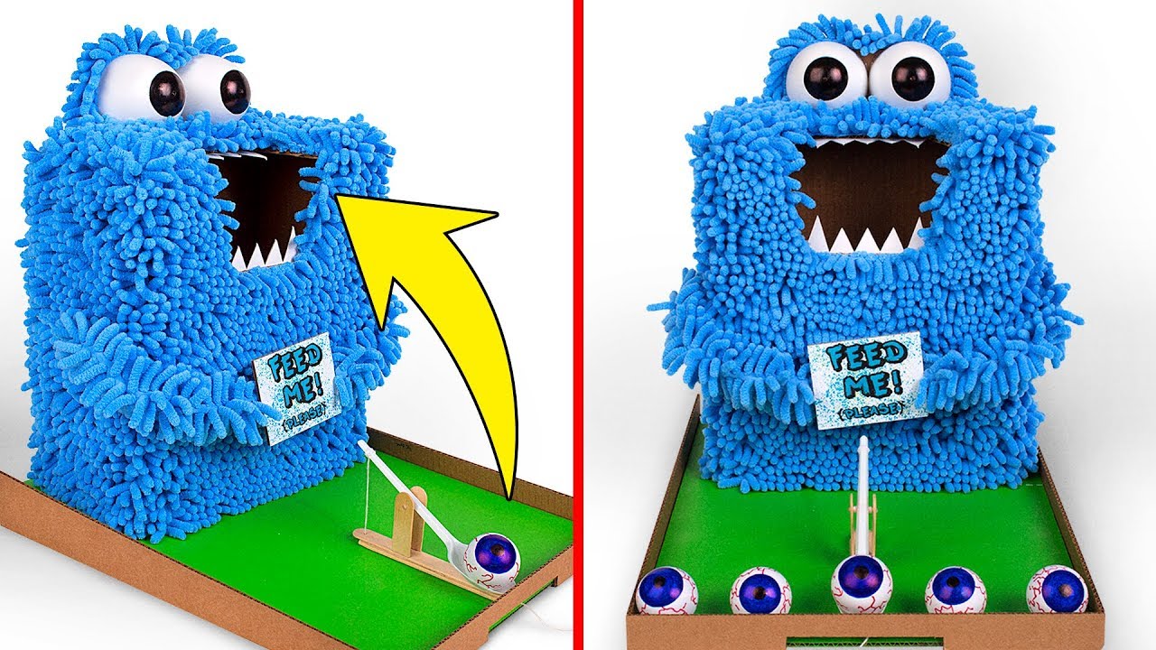 !Aliméntame¡ o un monstruo comecalcetines en acción - YouTube