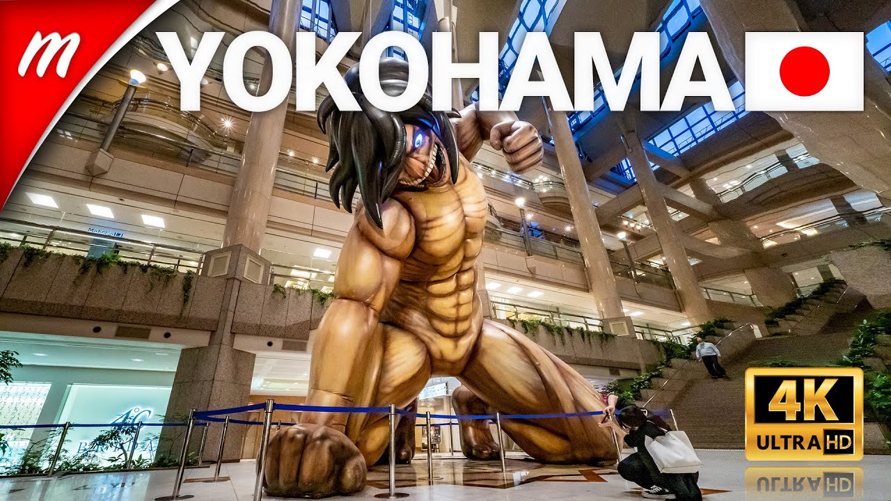 Giant statue of Eren Yeager (Attack on Titan) appears | Yokohama ...
