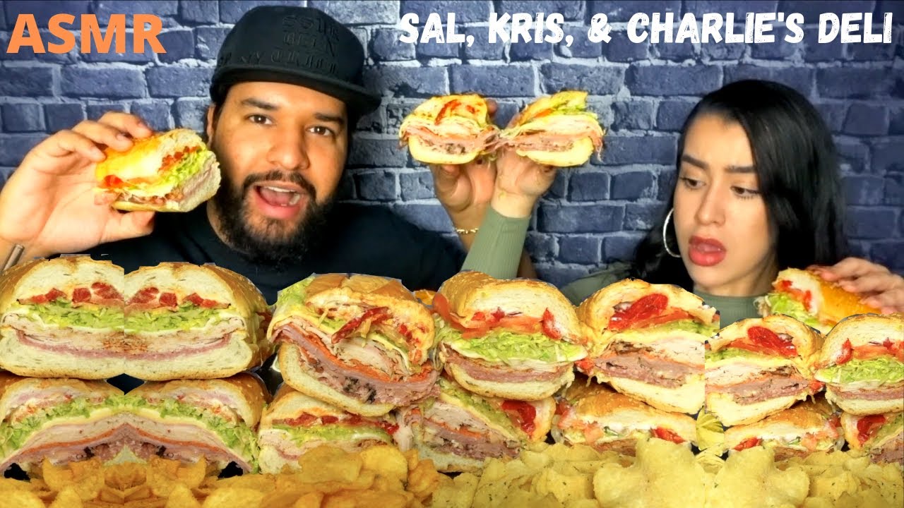 ASMR HUGE DELI SANDWICHES NYC MUKBANG | EATING SHOW 묵방 - YouTube
