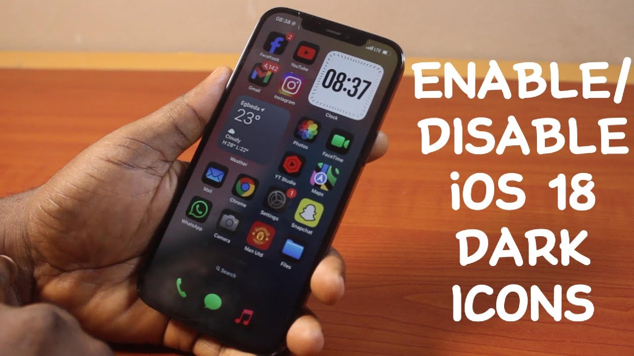 How to Enable or Disable iOS 18 Dark Icons on iPhone - YouTube
