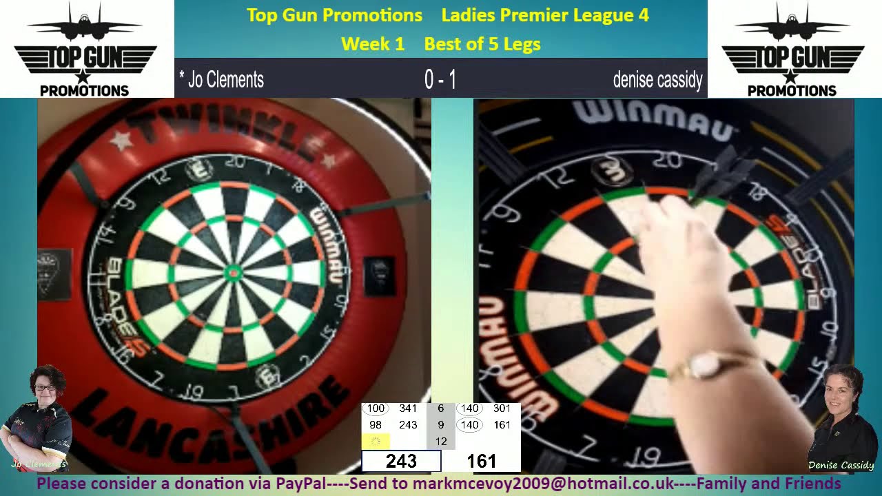 Denise Cassidy v Jo Clements LPL Wk1 - YouTube