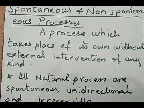 Spontaneous and non spontaneous process - YouTube