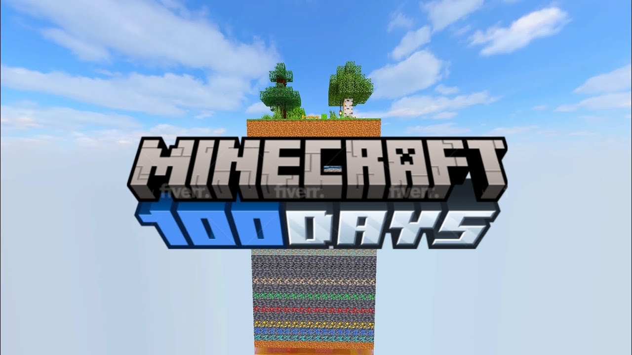 I survived 100 days on random layer chunk in minecraft| - YouTube