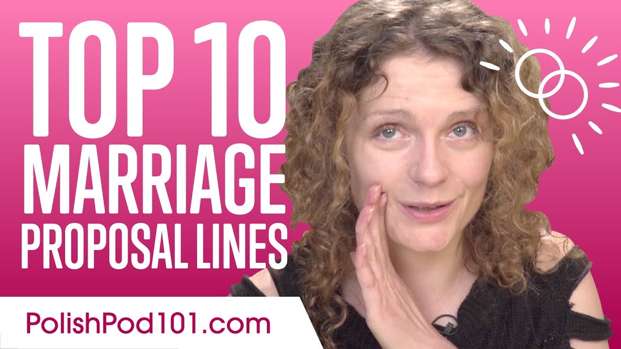Top 10 Marriage Proposal Lines - YouTube