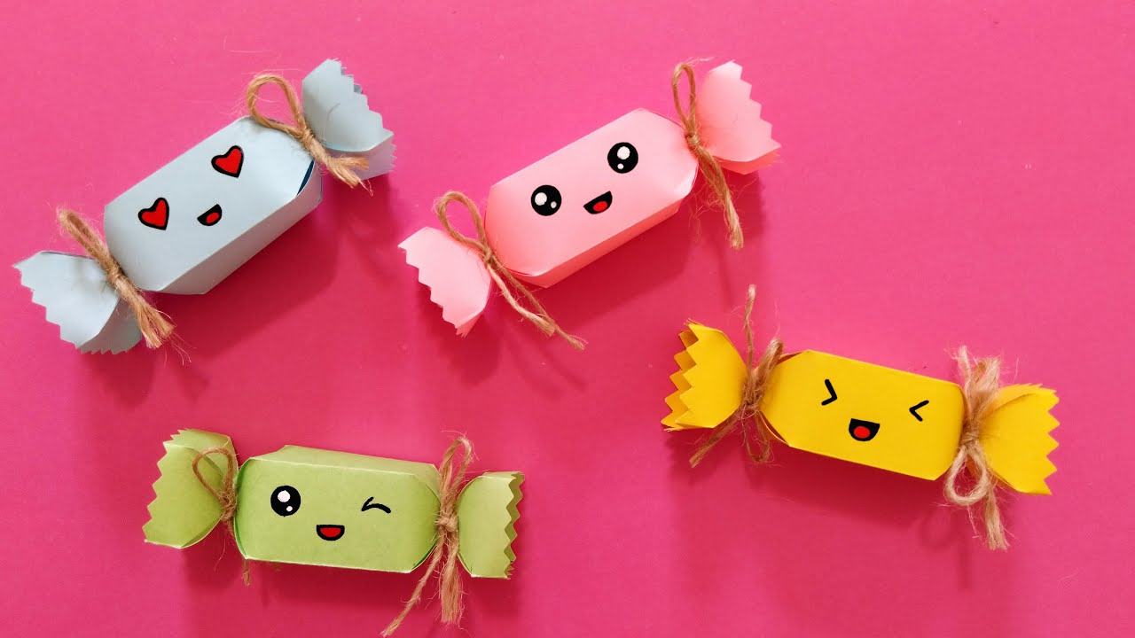 paper candy box _ how to make DIY paper candy gift box - YouTube