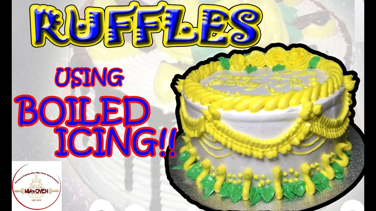 BOILED ICING RUFFLE CAKE | HOW TO PIPE RUFFLES - YouTube