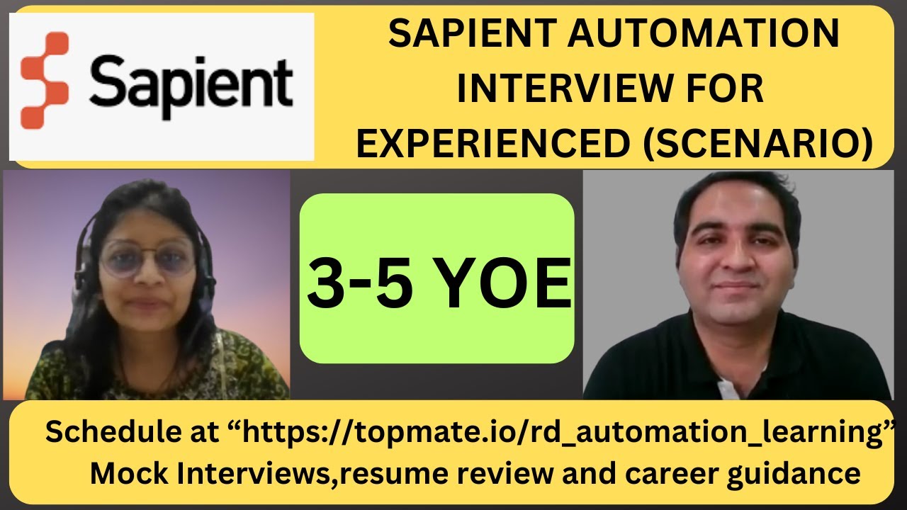 Sapient Automation Testing Interview Experience | Real Time Interview ...