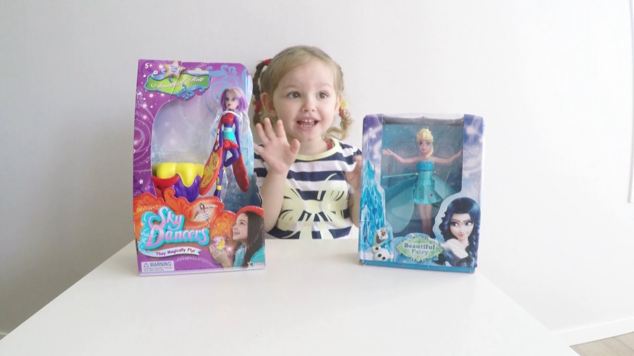 Flying Elsa Fairy Doll Disney Frozen. Sky dancers doll - YouTube