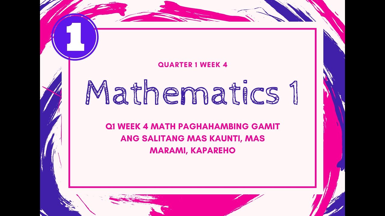 Q1 week 4 Math Paghahambing gamit ang salitang mas kaunti, mas marami ...