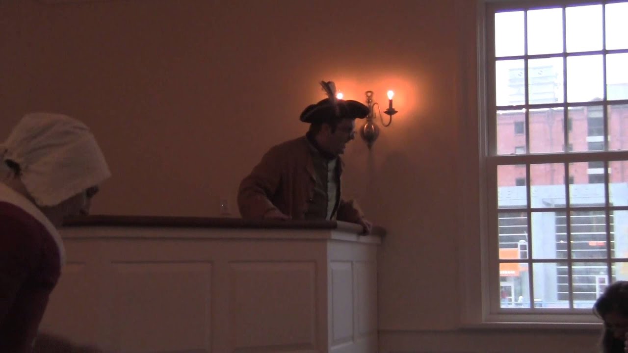 Sally Hewes and Sam Adams advocate dumping the tea into Boston Harbor ...