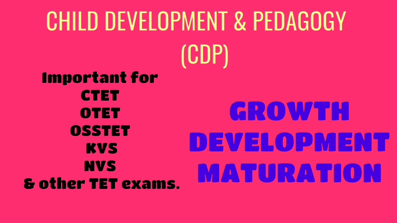 GROWTH # DEVELOPMENT #MATURATION #Its meaning &concept - YouTube