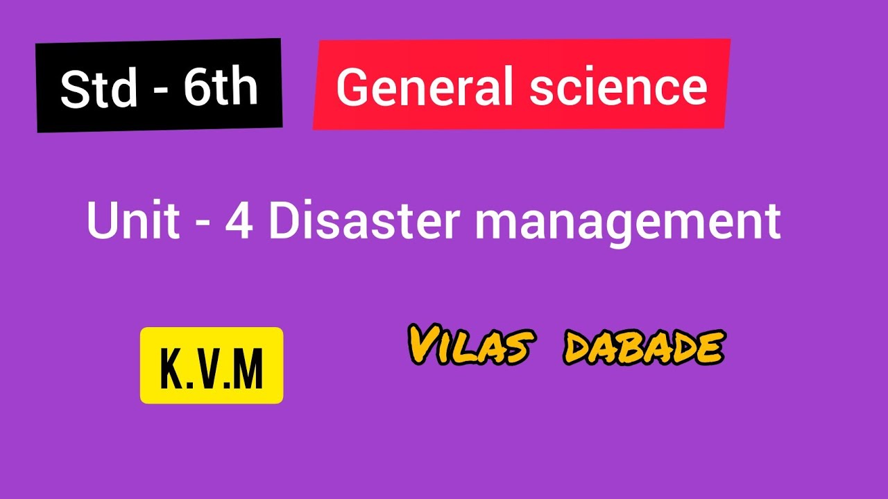 Disaster Management | Std 6th / lesson no 4| 2020 / Important points ...