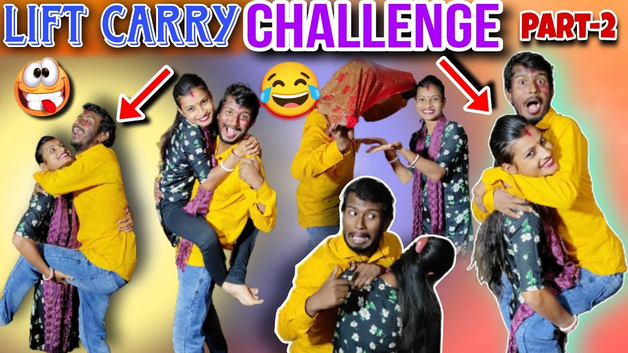 lift and carry challenge 🤣 || couple challenge || couple lift and carry ...