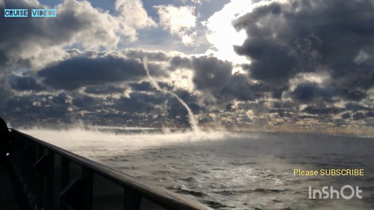 Waterspout - Mini Tornados in middle of ocean next to Carnival Pride ...