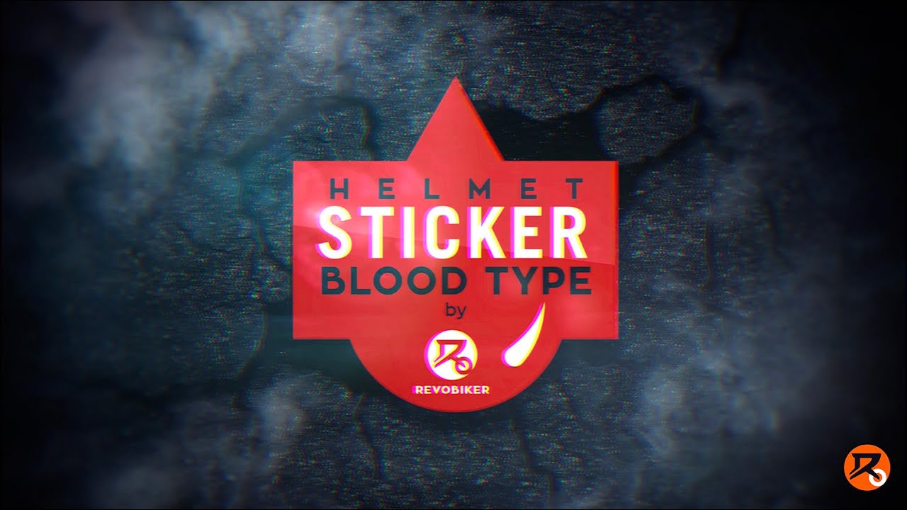 Stickers para casco con tu tipo de Sangre disponibles A- O+ A+ B+ ...