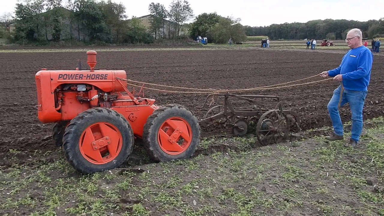 Eimco Power Horse plowing @ HappyOldIron Antique tractors in Belgium ...