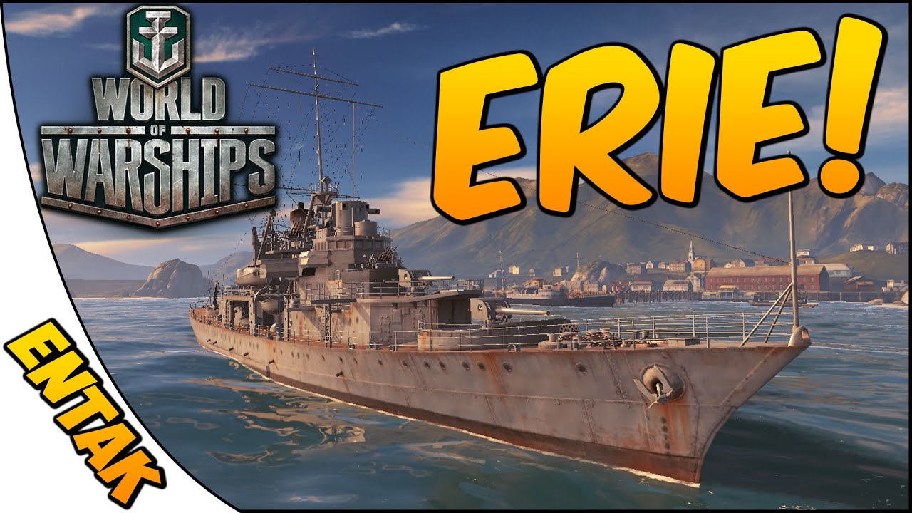 World of Warships Gameplay Erie Cruiser Class Gameplay - YouTube