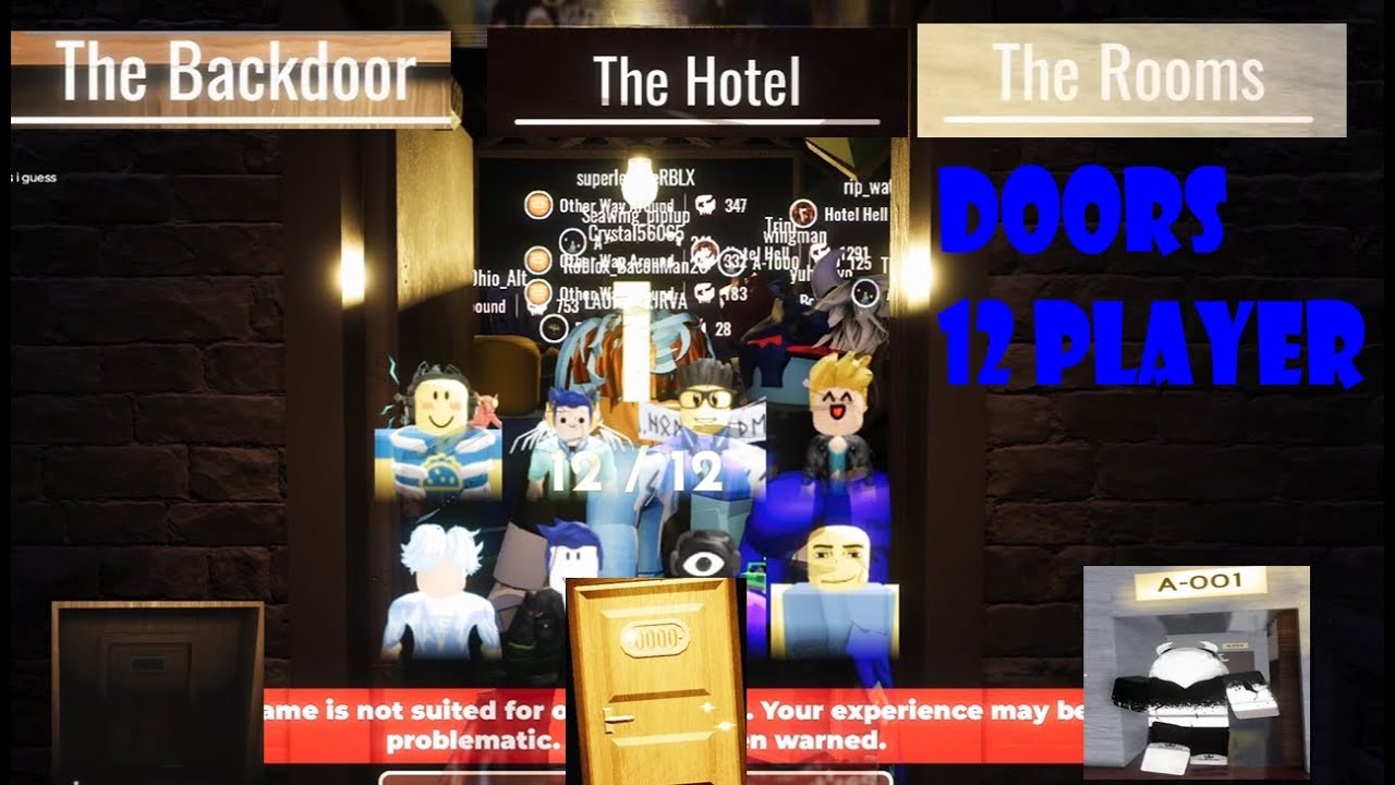 DOORS with 12 players: The Backdoor, The Hotel and The Rooms - Full ...