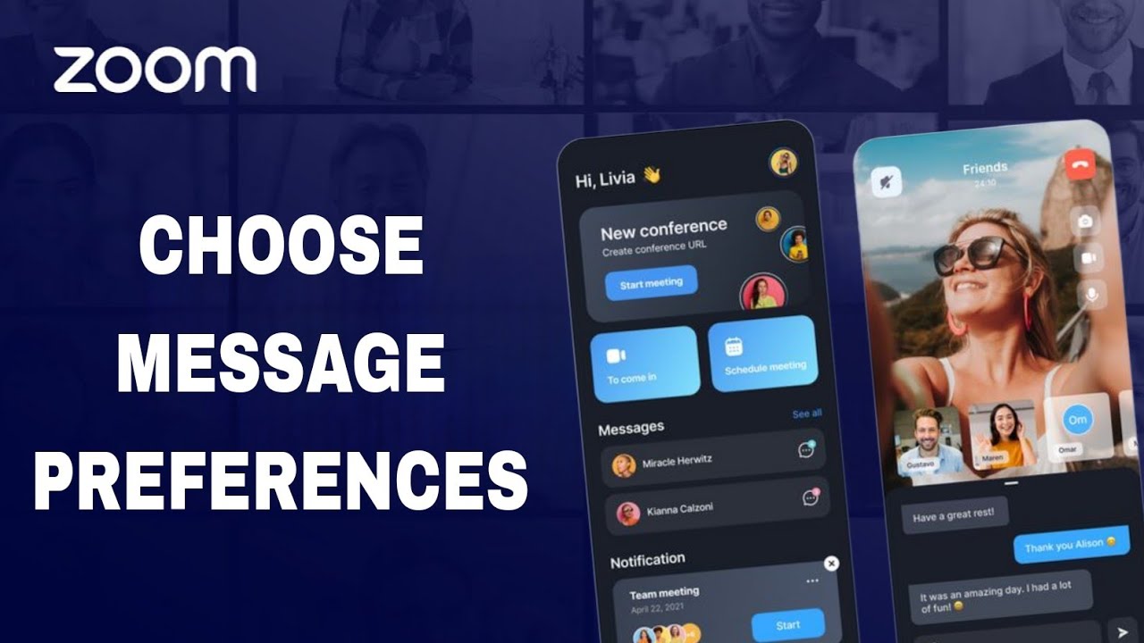 How To Choose Message Preferences On Zoom App - YouTube