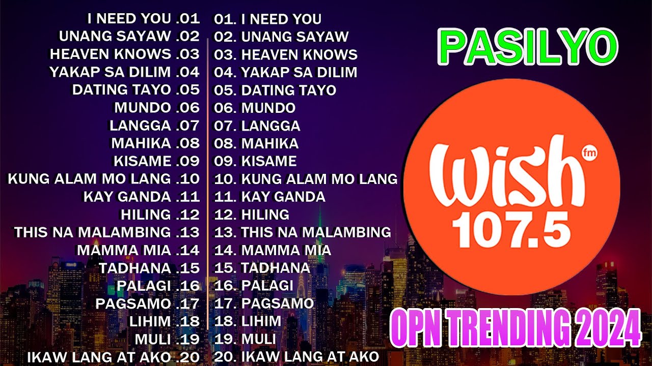 OPM TRENDING HITS LIVE on Wish 107.5 Bus With Lyrics - Best Of OPM ...