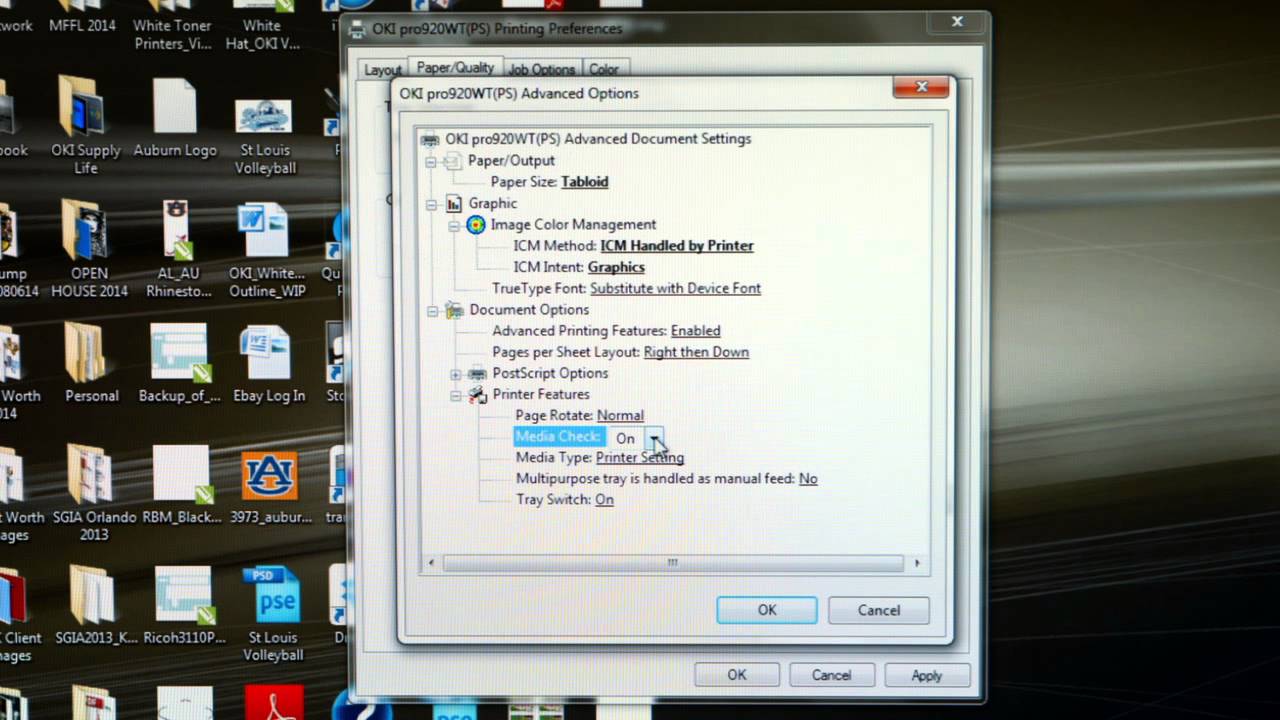 Oki White Toner Printers - C920WT - Printer Driver Settings - - YouTube