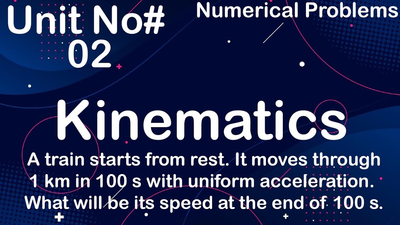 Numerical|2.2|A train starts from rest. It moves through 1 km in 100 s ...