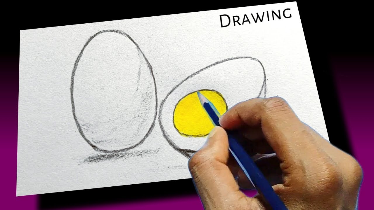 Egg Very Simple Drawing Tutorial By Pencil | How To Draw Egg | G ...