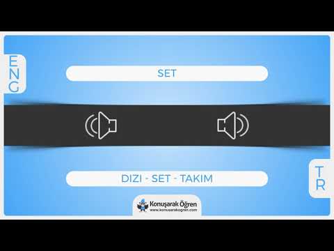 Set Nedir? Set İngilizce Türkçe Anlamı Ne Demek? Nasıl Okunur? Çeviri Sözlük