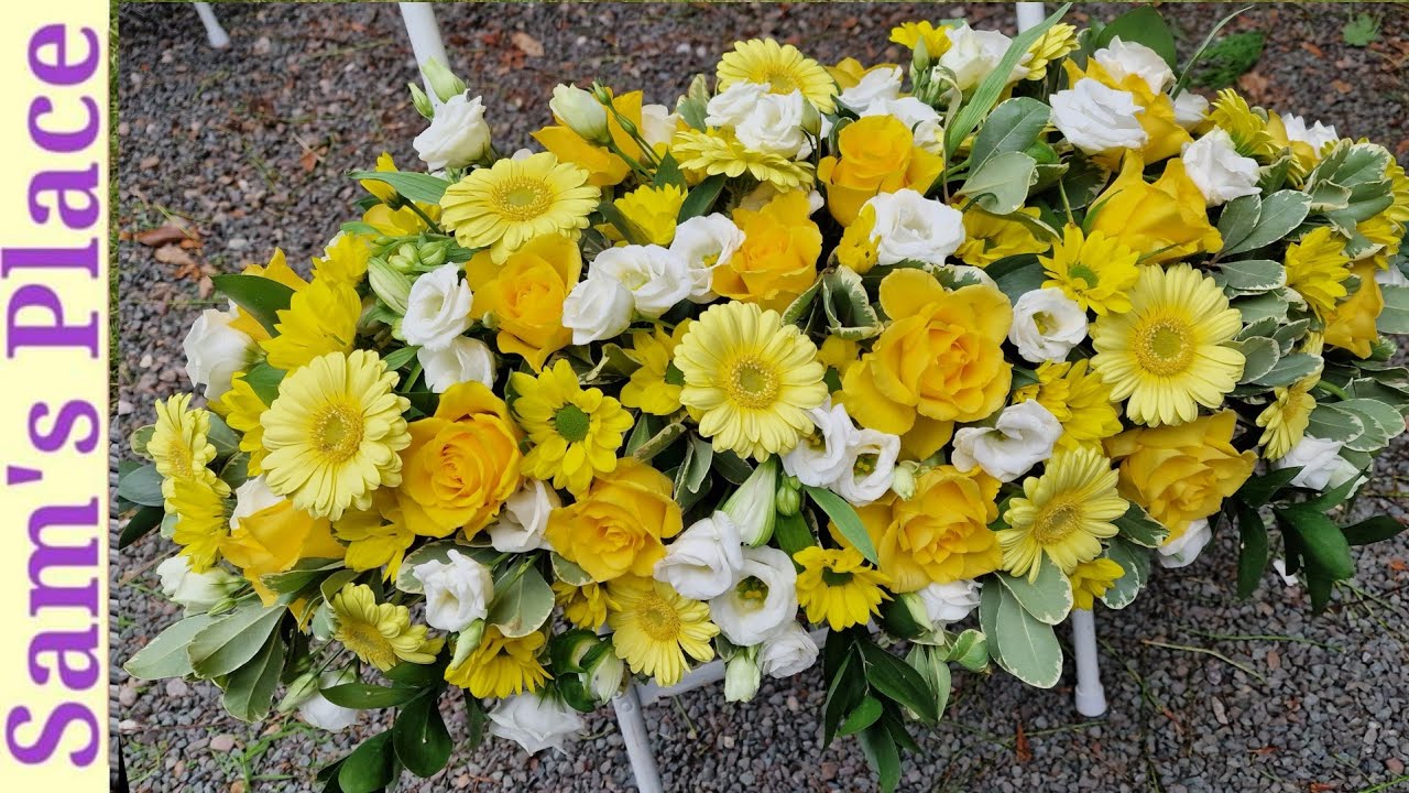 How to Funeral Flower Arrangement | Double-Ended Arrangement | Funeral ...