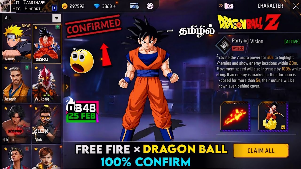 FREE FIRE × DRAGON BALL 😯🔥 100% CONFIRM 🥳 DRAGON BALL Z COLLABORATION ...