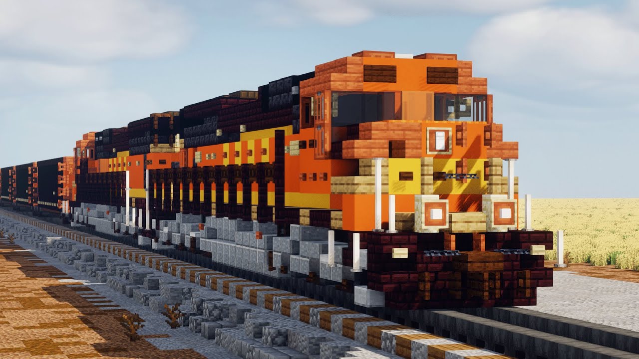 Minecraft BNSF H2 SD70MAC Tutorial - YouTube