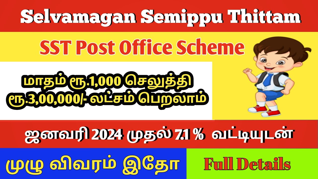 போஸ்ட் ஆஃபீஸ் பொன் மகன் சேமிப்பு திட்டம் | Post Office Selvamagan ...