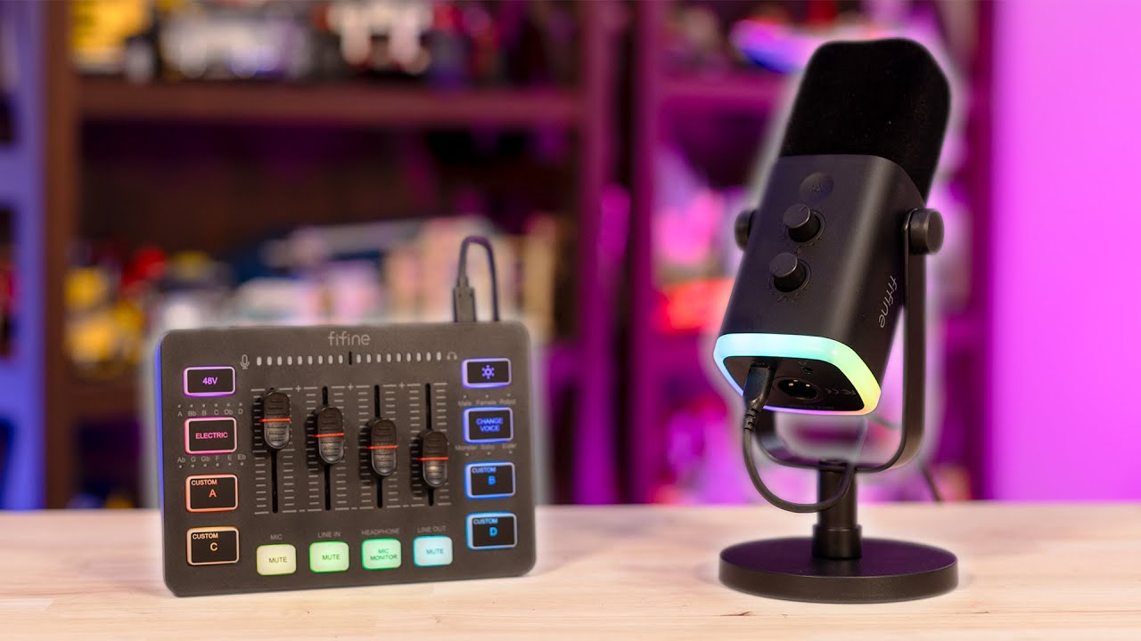Best Podcast Setup ? - Fifine AM8 Microphone and SC3 Mixer REVIEW # ...