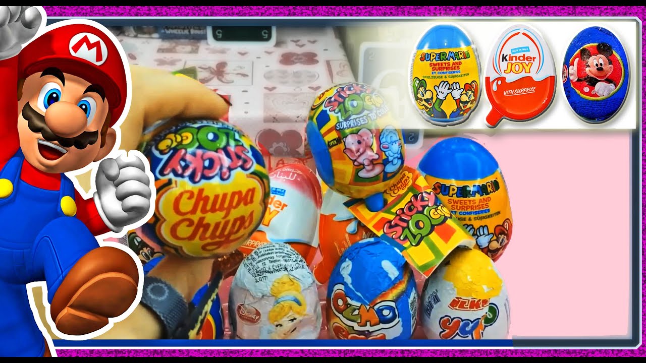 Unboxing Kinder Joy Chupa Chups Super Mario Mickey Mouse Disney ...