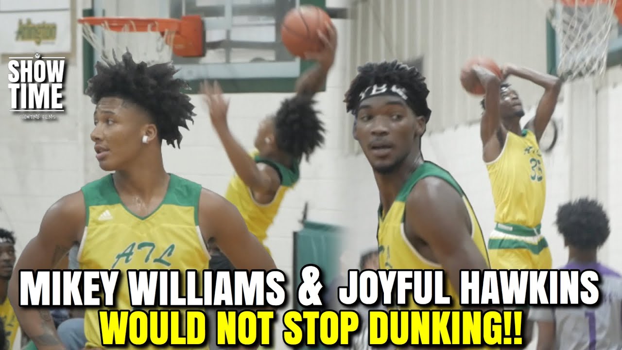 Mikey Williams & Joyful Hawkins Puts On A Dunk Show!! Mikey Throws ...